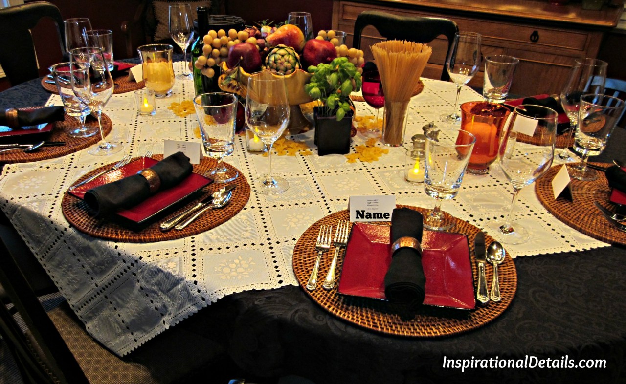 Italian Dinner Tablescape | Inspirational Details