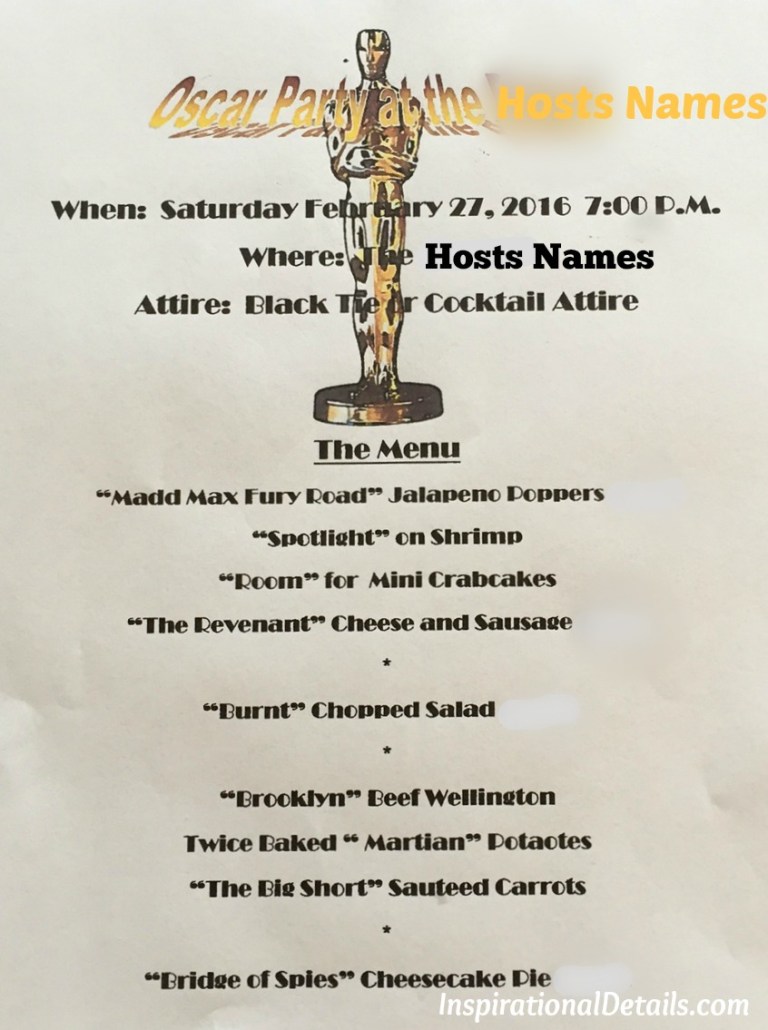 Roll Out the Red Carpet for an Oscar-Themed Dinner Party ...