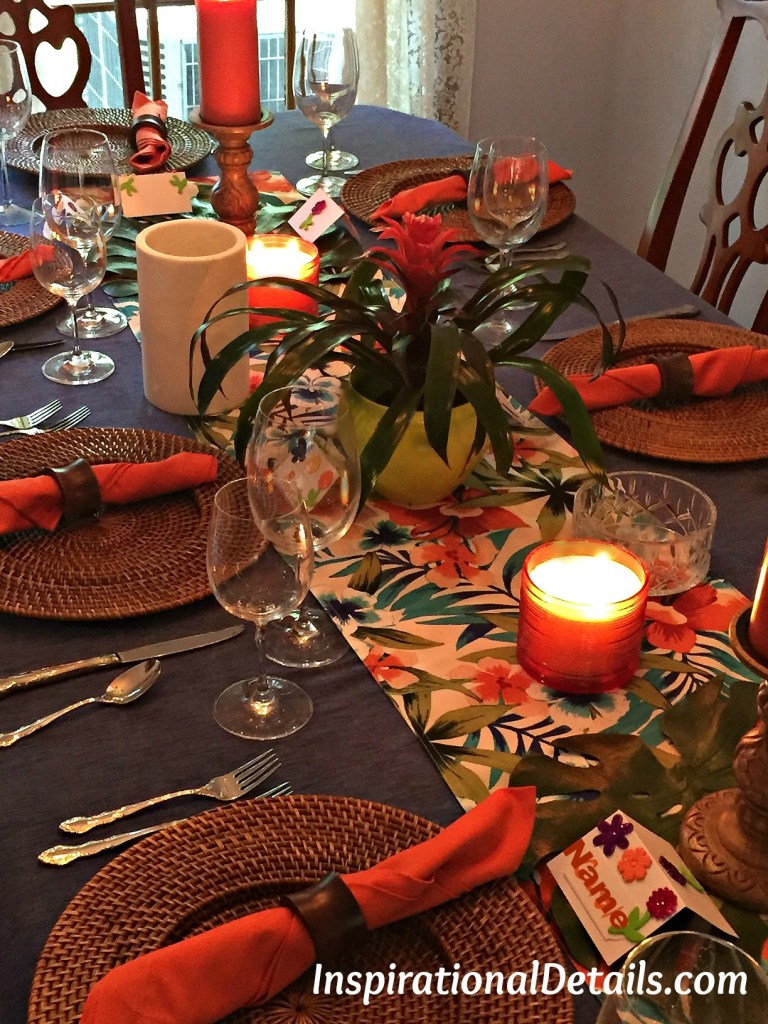 Polynesian Theme Dinner Party and Tablescape | Inspirational Details