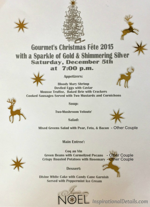 Gold and Silver Christmas Theme Dinner Fete | Inspirational Details