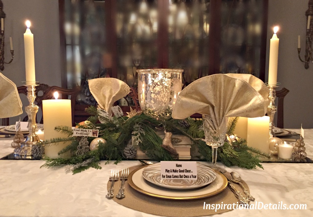 Gold and Silver Christmas Theme Dinner Fete | Inspirational Details