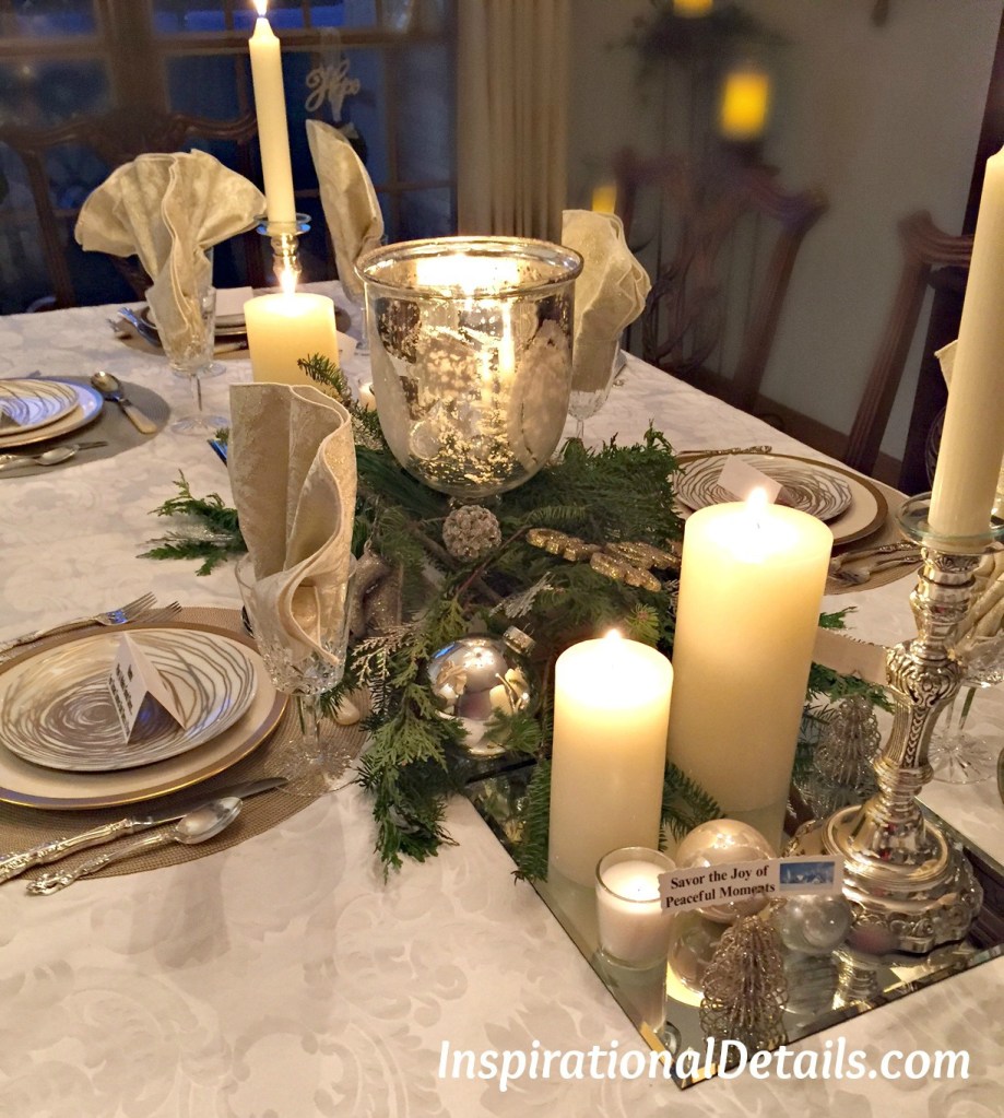 Gold and Silver Christmas Theme Dinner Fete | Inspirational Details