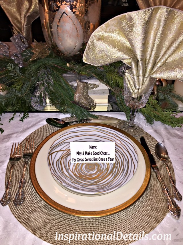 Gold and Silver Christmas Theme Dinner Fete | Inspirational Details